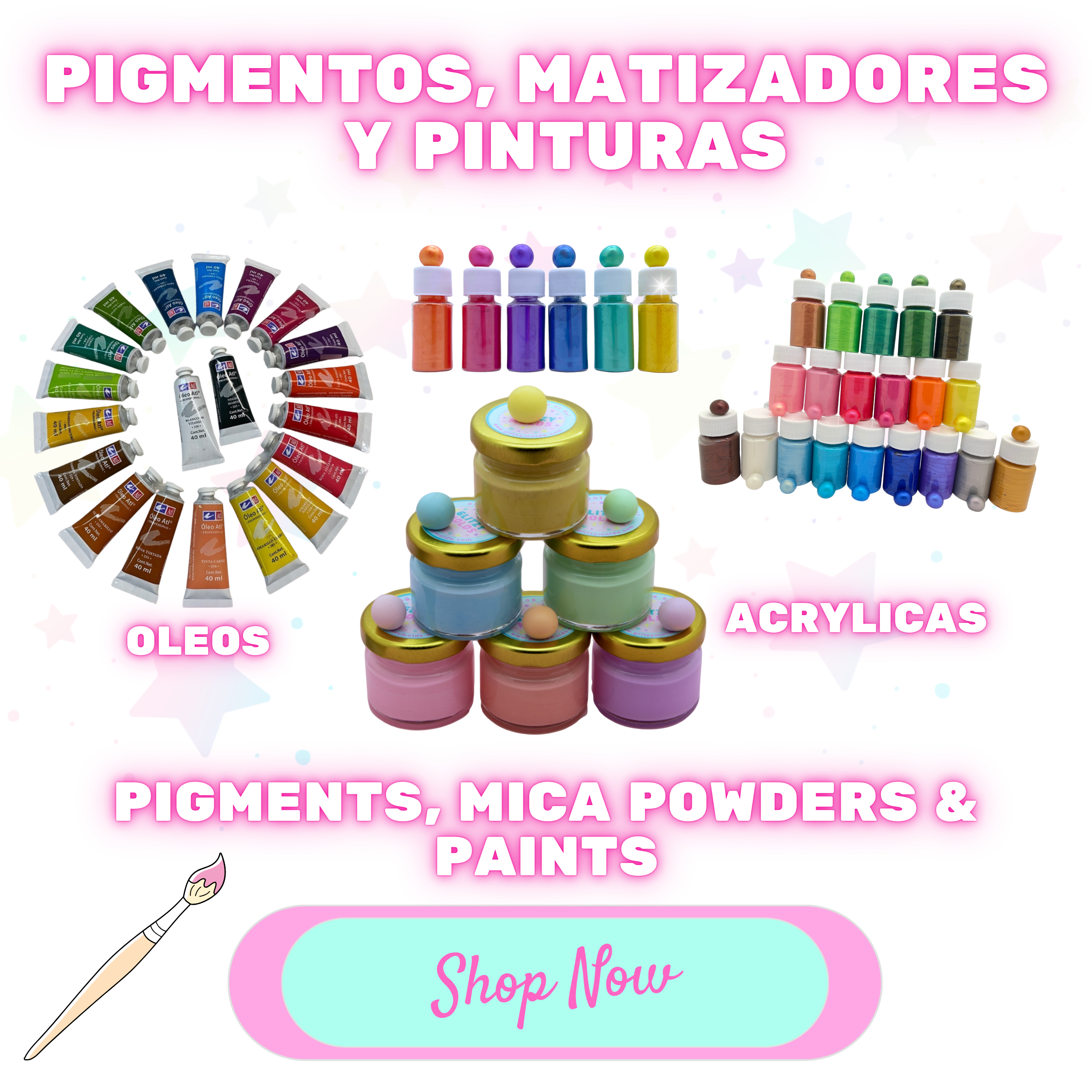 Clay Pigments, Shading Powders & Paints – Glitzy Molds