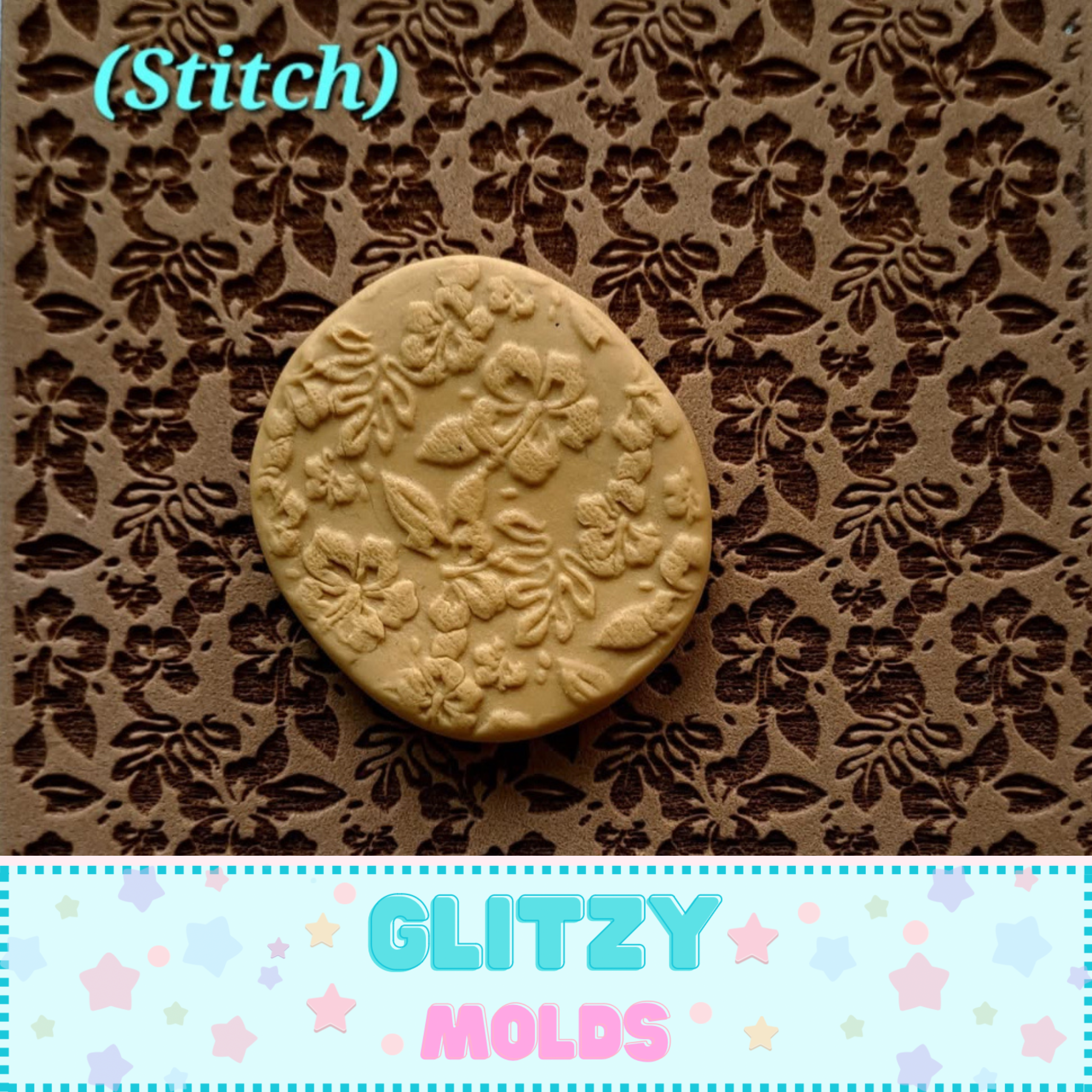 Hawaii Floral Foam Texture, Clay Texture Mat, Tex-Stitch – Glitzy Molds