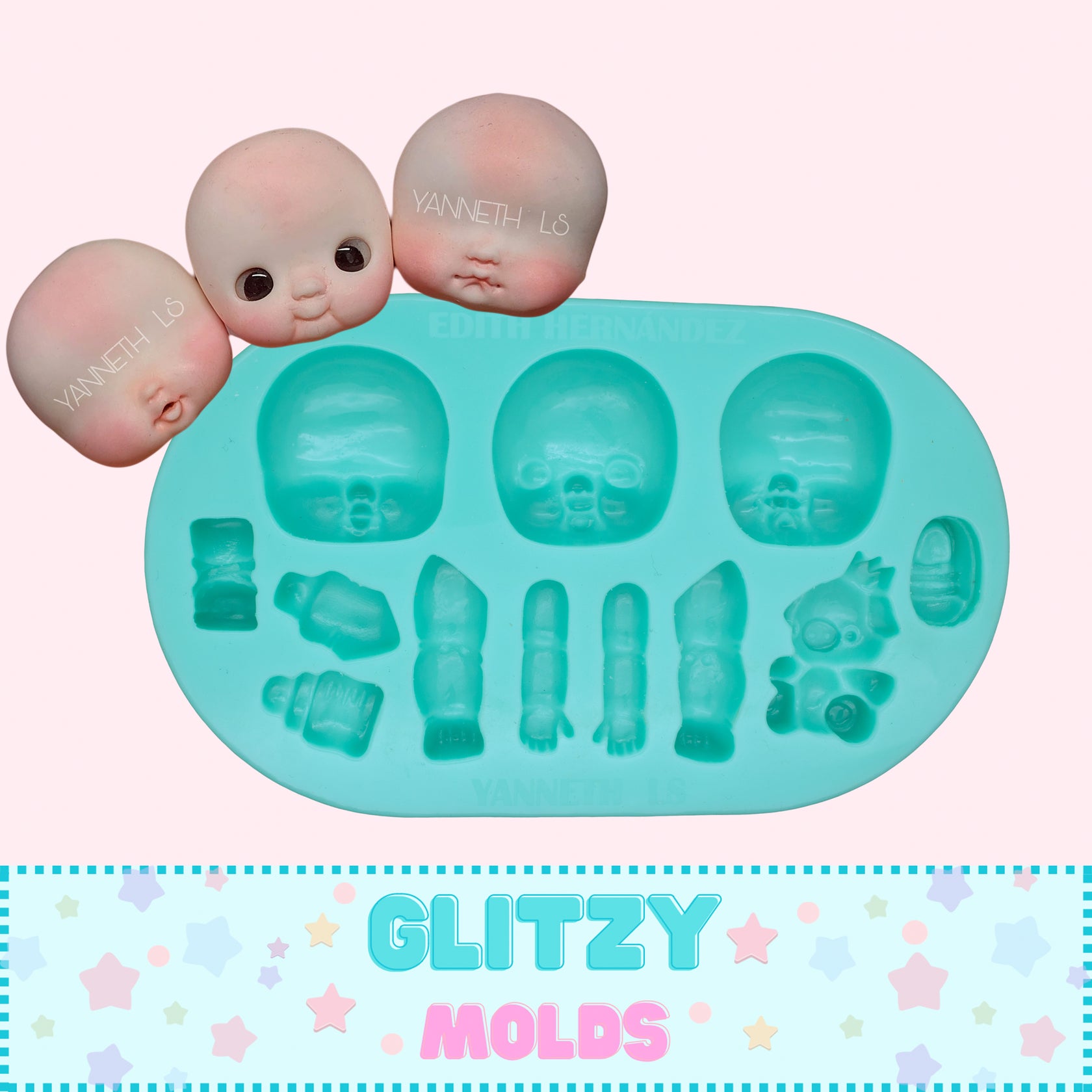 Baby Denisse Mold, Molde Baby Denisse, Moldes de Silicone Edith Hernan ...