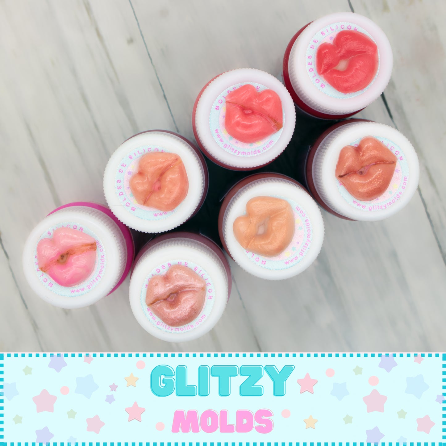 Glossy Acrylic Tints, Glossy Tints, Set of 7 Colors – Glitzy Molds