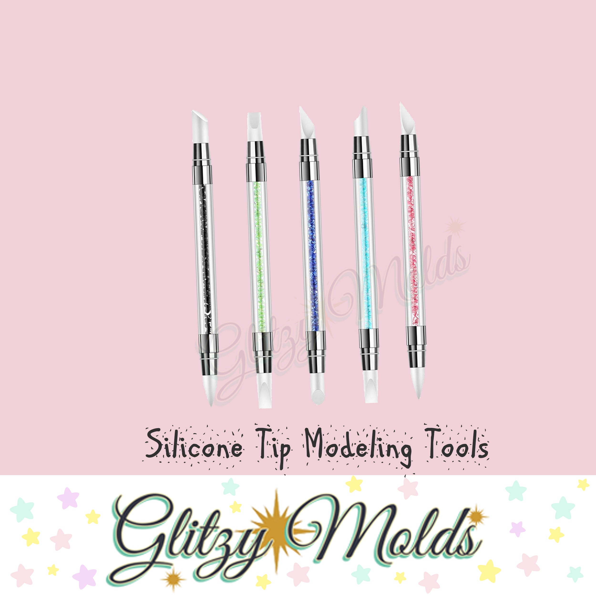Silicone Tip Modeling Tools, 5 piece Set, Modeladores Puntas de Silico ...